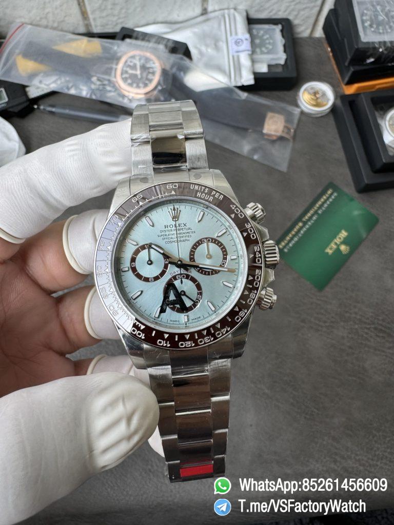 VSF Daytona 126506 Gain Weight 164g Ice Blue Dial Luminos Indexes Brown ...