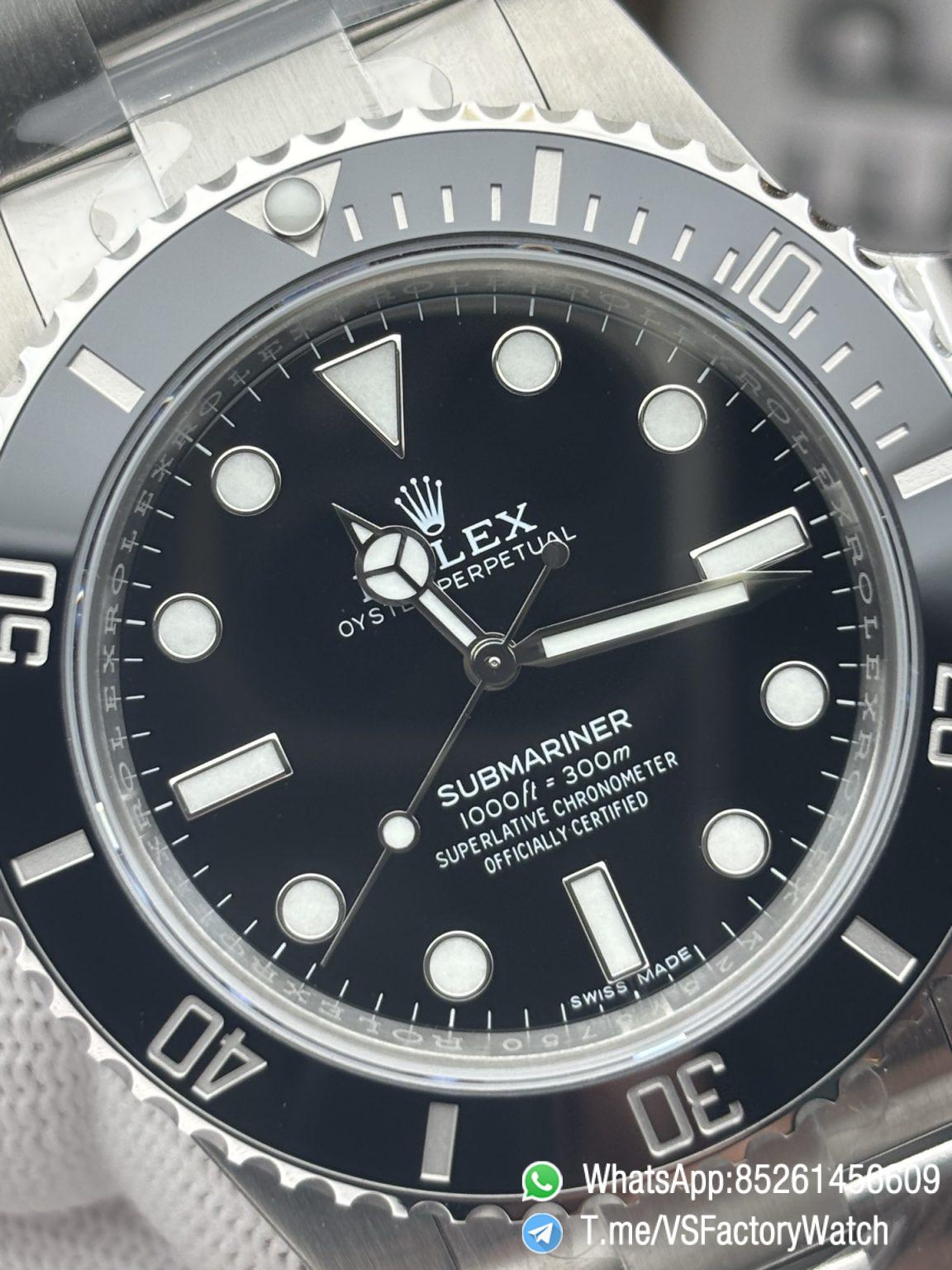 VSF Submariner No Date Sub 114060 40mm Black Dial Black Ceramic Bezel ...