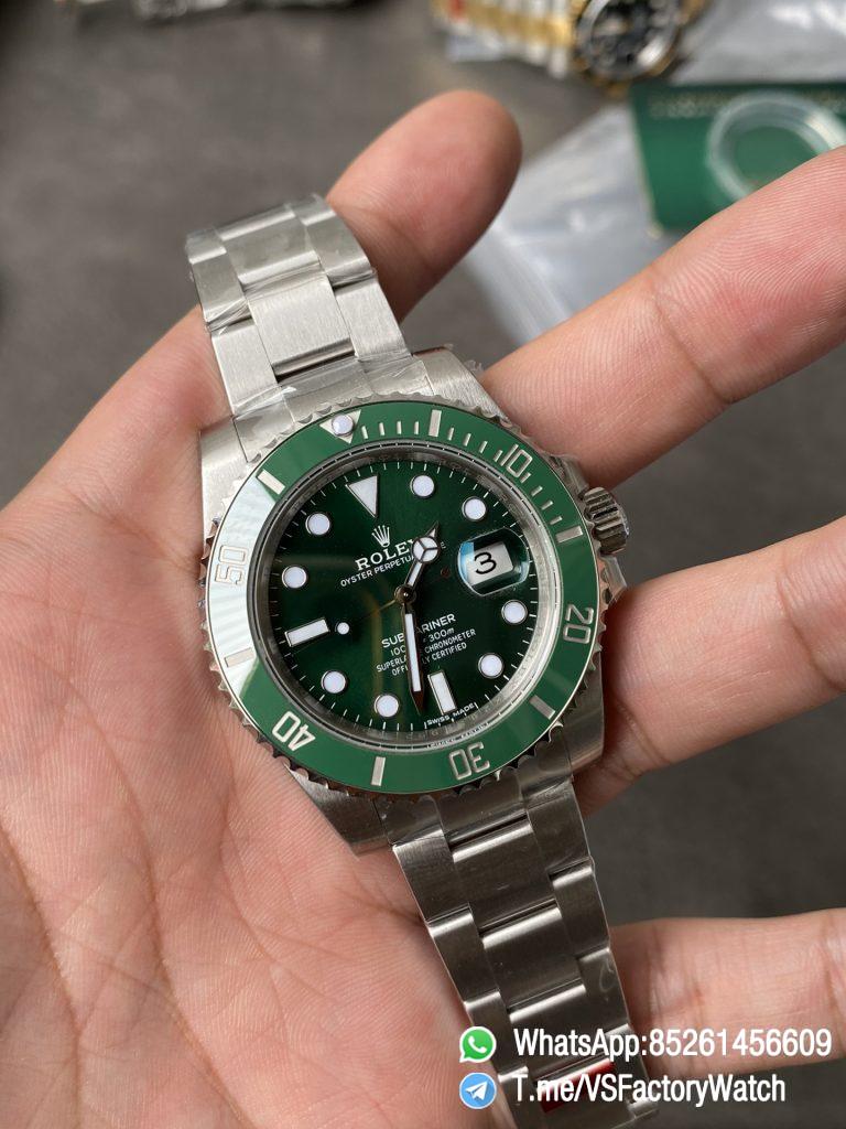 VSF Watch Rolex Submariner Hulk 40mm 116610LV Green Dial Green Ceramic ...