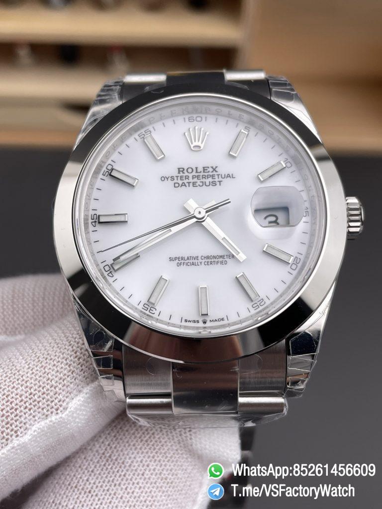 VS Factory Watch Datejust 41 Ref 126300 White Dial Smooth Bezel 904L ...